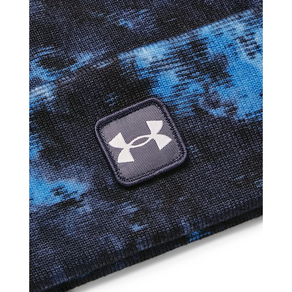 Under Armour mens Halftime Printed Beanie , (558) Tempered Steel / Aurora Purple / White , One Size Fits All