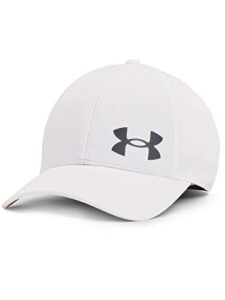 under armour men's iso-chill armourvent fitted baseball cap , white (100)/pitch gray , x-large/xx-large