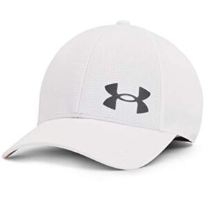 Under Armour Men's Iso-Chill Armourvent Fitted Baseball Cap , White (100)/Pitch Gray , X-Large/XX-Large