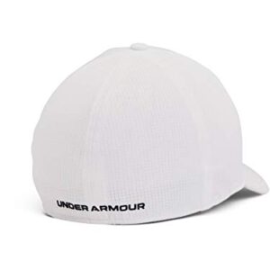 Under Armour Men's Iso-Chill Armourvent Fitted Baseball Cap , White (100)/Pitch Gray , X-Large/XX-Large