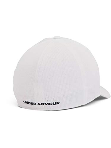 Under Armour Men's Iso-Chill Armourvent Fitted Baseball Cap , White (100)/Pitch Gray , X-Large/XX-Large