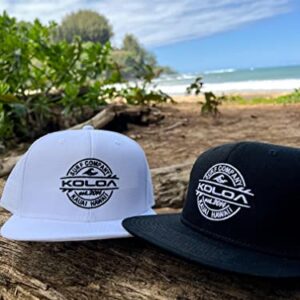 Joe's USA Koloa Surf Thruster Logo Mesh Back Trucker Hat in Black with White Logo