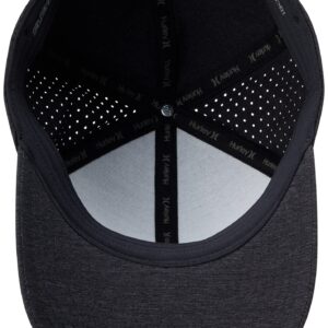 Hurley Men's Caps - Phantom Flexfit Baseball Cap - Fitted Hats for Men (S-XL), Size Large-X-Large, Black