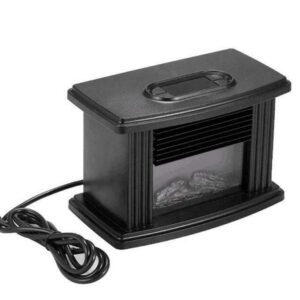 Goudergo 3D Electric Fireplace,1000W Small Air Heater,Adjustable Heater for Living Rooms & Bedrooms & Basements & RVs & Garages & Apartments,Etc