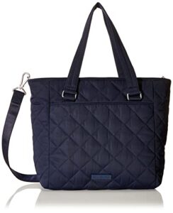 vera bradley women's performance twill multi-strap shoulder satchel purse, classic navy, one size