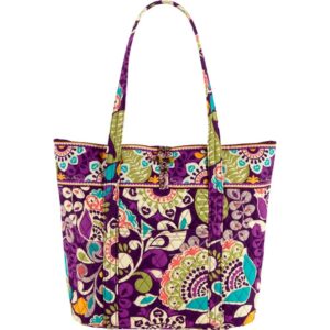 vera bradley vera tote in plum crazy