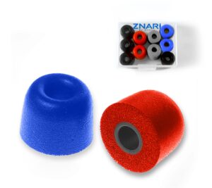 earbud foam tips with protective case - sports earphone tip - 5 pairs 10 pieces - medium multi-color