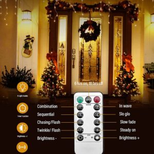 Mikasol Fairy String Lights, 1 Packs Led Fairy Lights Battery Operated Waterproof Copper Wire with Remote Control Fairy Lights for Bedroom. Firefly Lights Christmas Lights 8 Modes (16.4 ft/Warm White)