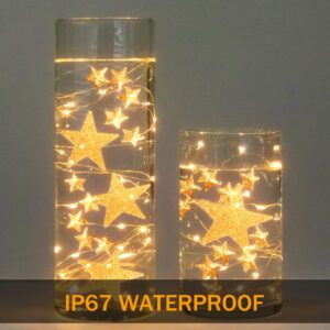 Onforu 16 Pack Fairy Lights Battery Operated String Lights, 6.5ft 20 Mini LED Lights, IP67 Waterproof Warm White Fairy Lights, Twinkle Lights for Mason Jar Wedding Centerpiece Decor Christmas Bedroom