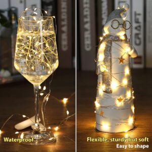 HXWEIYE 12 Pack Fairy Lights Battery Operated, Warm White 7ft 20LED Mini Firefly Starry Lights for Indoor Outdoor Mason Jars Halloween Thanksgiving