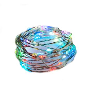 Starry LED String Lights Christmas Lights Fairy Lights Copper Wire Firefly Twinkle Lights, Battery Operated String Lights 20FT 60 LED Waterproof Indoor Outdoor String Lights Multi Color