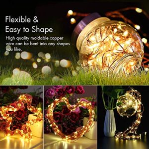 Lxcom Lighting Fairy String Lights 6.56Ft 280leds 14 Strands Battery Operated Copper Wire Branch Lights 8 Modes Waterfall Twinkle Lights with Timer Decorative Light for Home Festival Decor(Warm White)