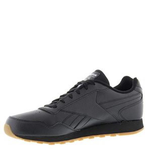 reebok men's classic harman run sneaker, black/gum, 7.5 m us