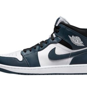 Nike Men's Air Jordan 1 Mid Sneaker, Armory Navy/White/Black, 10