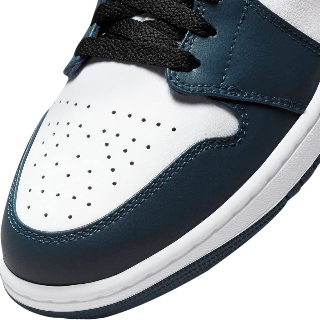 Nike Men's Air Jordan 1 Mid Sneaker, Armory Navy/White/Black, 10