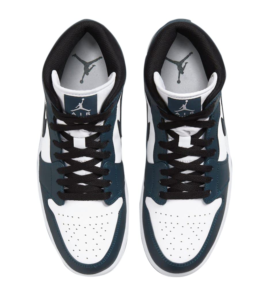 Nike Men's Air Jordan 1 Mid Sneaker, Armory Navy/White/Black, 10