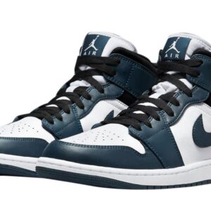 Nike Men's Air Jordan 1 Mid Sneaker, Armory Navy/White/Black, 10