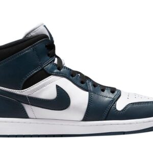 Nike Men's Air Jordan 1 Mid Sneaker, Armory Navy/White/Black, 10