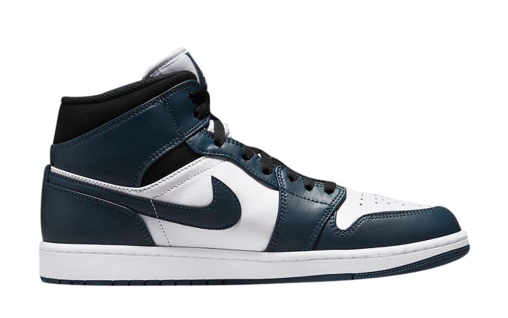 Nike Men's Air Jordan 1 Mid Sneaker, Armory Navy/White/Black, 10