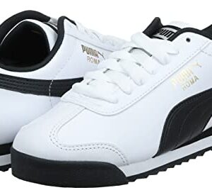 PUMA Men's ROMA BASIC Sneaker, white-black, 13