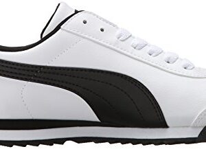 PUMA Men's ROMA BASIC Sneaker, white-black, 13