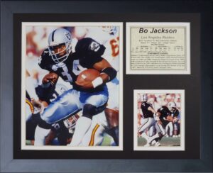 legends never die bo jackson framed photo collage, black, 11x14-inch