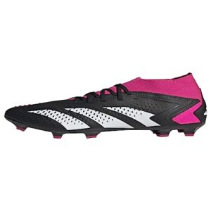 adidas unisex predator accuracy.2 firm ground soccer shoe, black/white/team shock pink, 7.5 us men