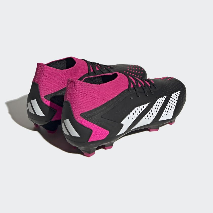 adidas Unisex Predator Accuracy.2 Firm Ground Soccer Shoe, Black/White/Team Shock Pink, 7.5 US Men