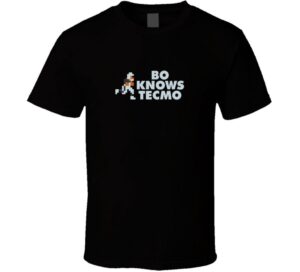 tecmo bowl bo jackson nes t shirt xl black