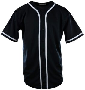 choiceapparel mens baseball team jerseys (large, 077-black)