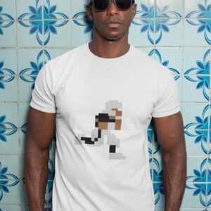 Pop Threads Tecmo Bo 8-Bit Retro Video Game Gamer Football Graphic Tee T-Shirt for Men Black L