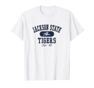 jackson state tigers varsity logo officially licensed white t-shirt