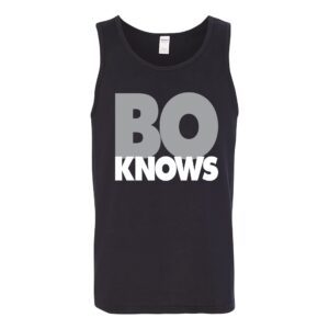 ugp campus apparel bo knows (grey/black) mens tank top - x-large - black