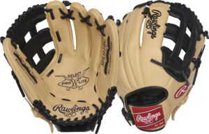 rawlings | select pro lite youth baseball glove | brandon crawford pattern | left hand throw | 11.25" - pro h-web | camel/black