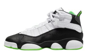 big kid's jordan 6 rings white/green strike-black (323419 130) - 5