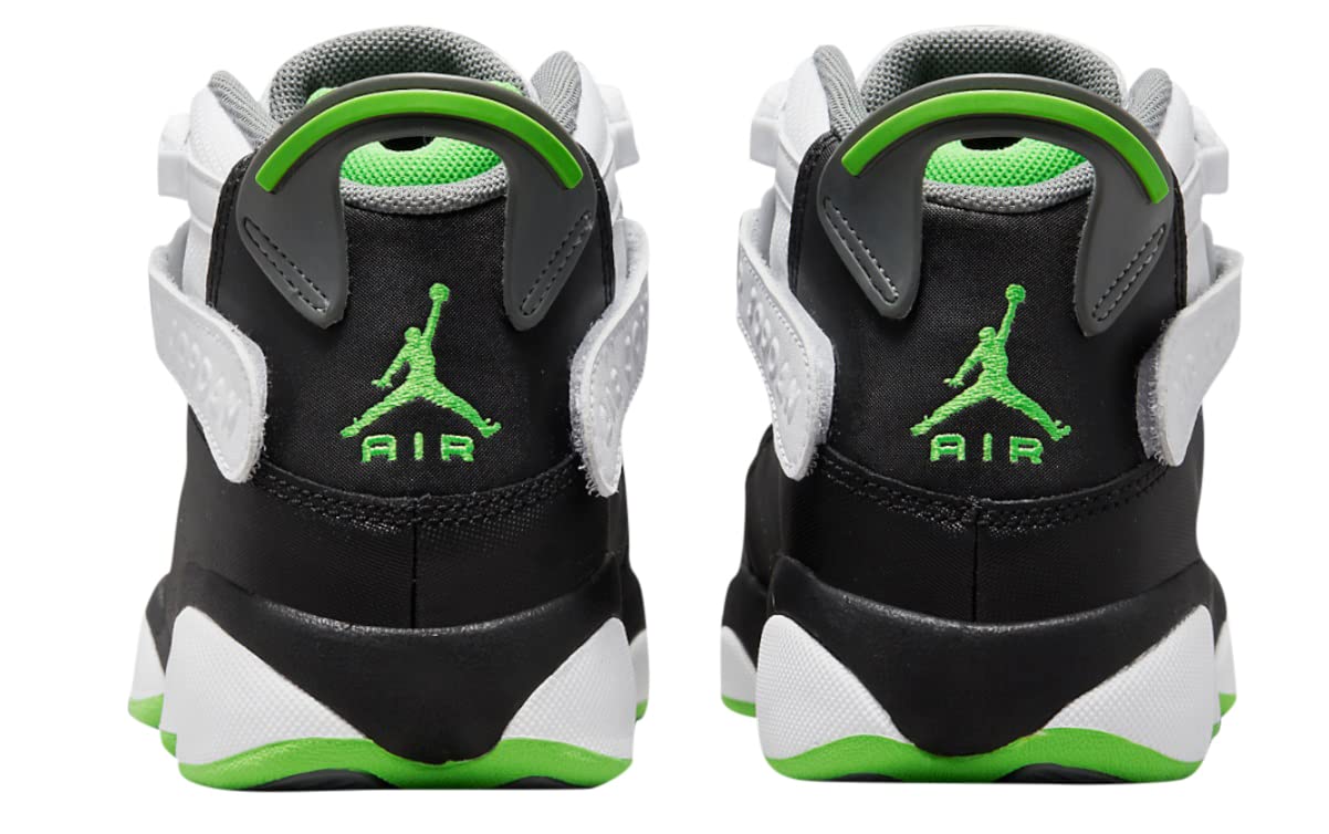 Big Kid's Jordan 6 Rings White/Green Strike-Black (323419 130) - 5