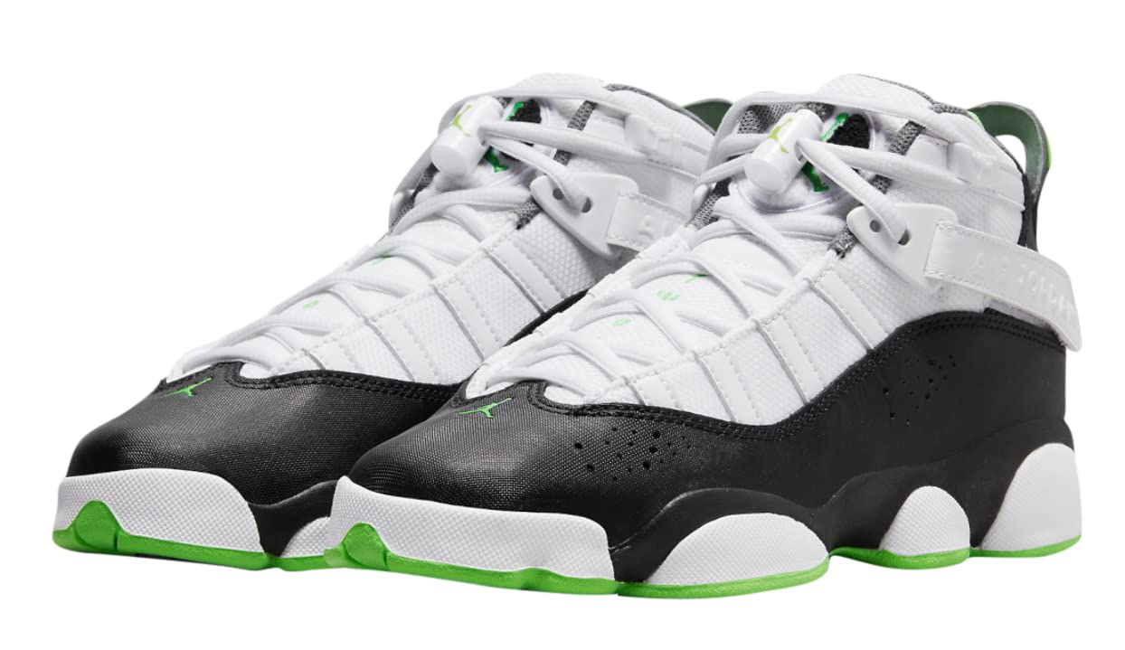 Big Kid's Jordan 6 Rings White/Green Strike-Black (323419 130) - 5