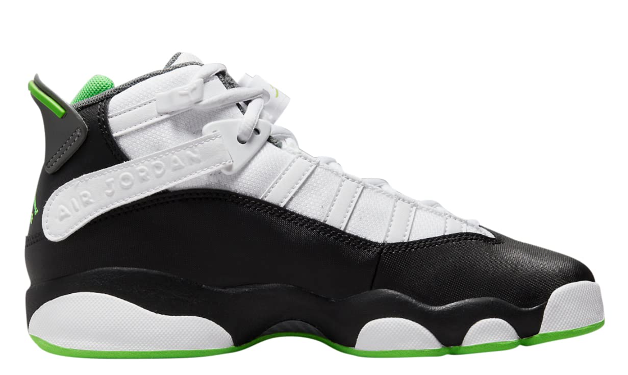 Big Kid's Jordan 6 Rings White/Green Strike-Black (323419 130) - 5