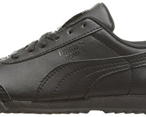 PUMA Roma Basic JR Sneaker (Little Kid/Big Kid) , Black/Black, 6.5 M US Big Kid