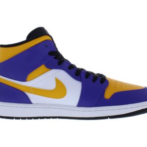 Jordan Men's Air Jordan 1 Mid, Dark Concord/Taxi-white-black, 11