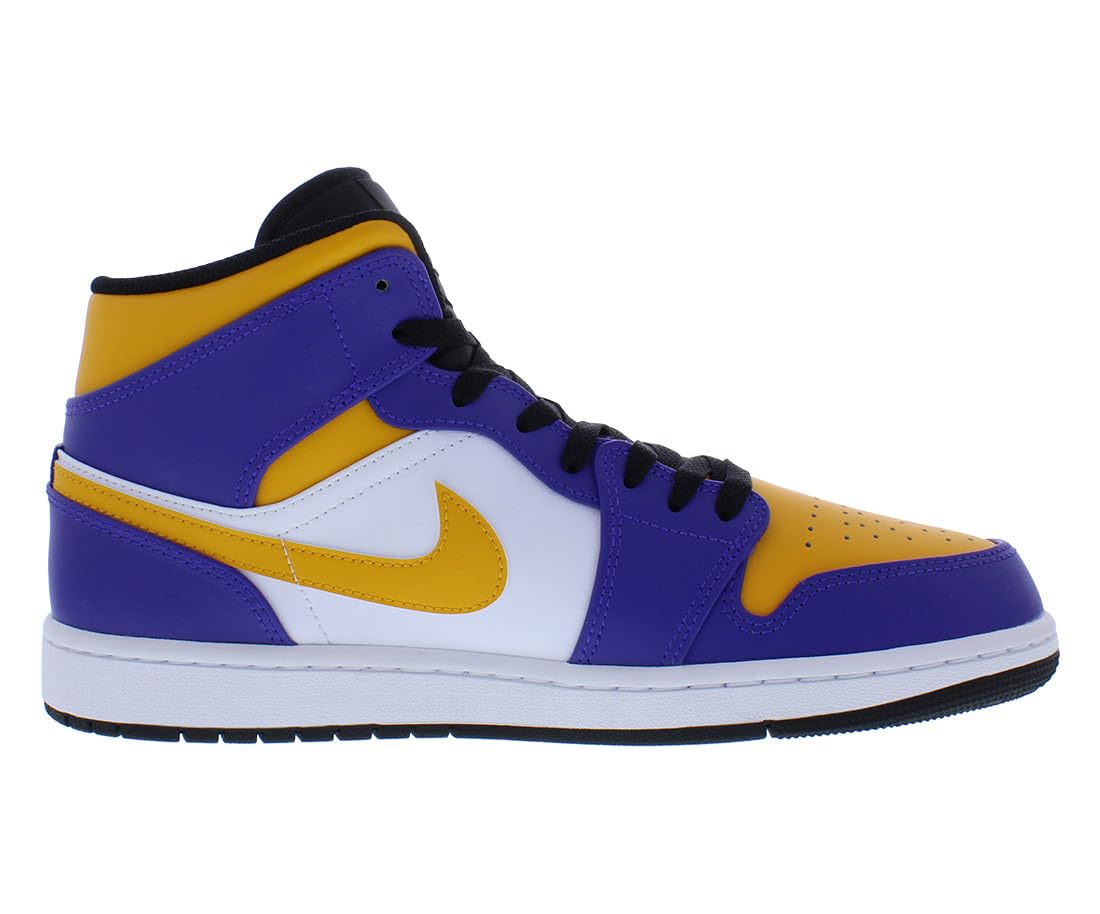 Jordan Men's Air Jordan 1 Mid, Dark Concord/Taxi-white-black, 11