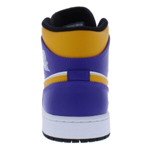 Jordan Men's Air Jordan 1 Mid, Dark Concord/Taxi-white-black, 11