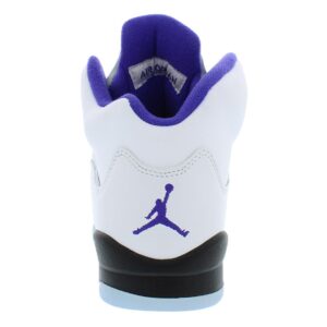 Jordan Boy's Air 5 Retro (Big Kid) White/Dark Concord/Black 4.5 Big Kid M