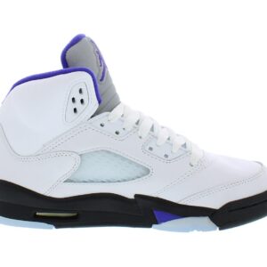 Jordan Boy's Air 5 Retro (Big Kid) White/Dark Concord/Black 4.5 Big Kid M