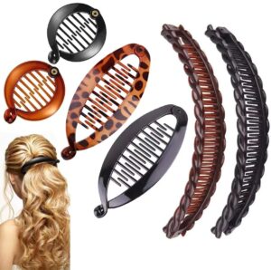 6pcs banana hair clips for women and girls fishtail hair clip for long hair clamps styling for thick curly hair accessories (style a)