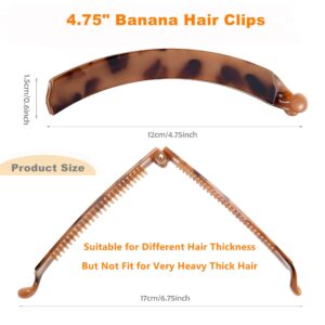 6 Pieces Banana Hair Clips for Women,Cute Banana Clip for Thin Fine Thick hair,Non Slip Banana Claw Clips