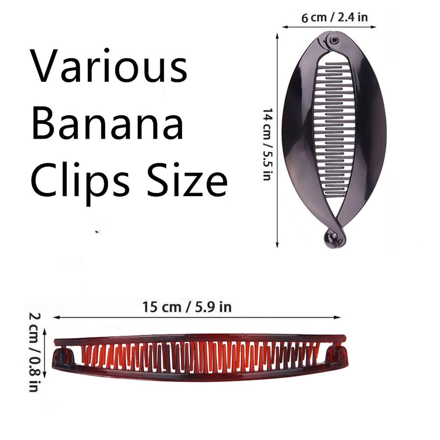 Banana Hair Clips for Women Banana Clip for Thin Hair Classic Clincher Combs Large Double Comb Fishtail Hair Clip Banana Ponytail Holder Clip for Women