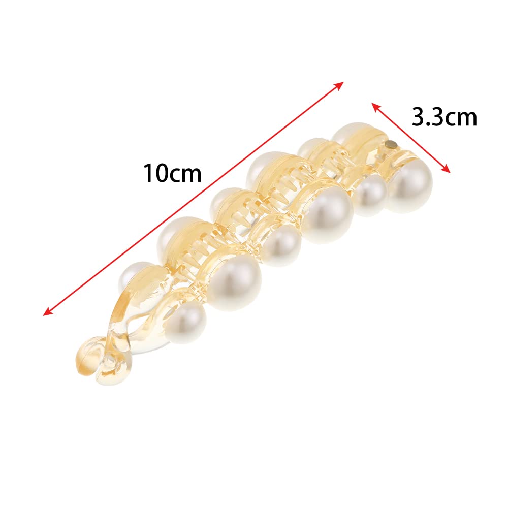 2 Piece Pearl Hair Clip Hair Clip Jewelry Banana Clip Headgear Women's Hair Clip Girls Ponytail Hair Clip Hair Clip Accessories