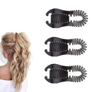 banana hair clips for women set - banana clips hair for thick hair, banana clips hair for fine hair, flexible hair banana grips ponytail holder hair comb hair accessories (c)