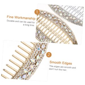 LALAFINA 4pcs Interlocking Hair Clips Banana Clips Hair for Fine Hair Rhinestone Banana Clip Rhinestone Hair Clips Hair Clips Medium Size Rhinestone Hair Accessories Fish Shape Clip Hairpin